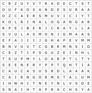 Mountains & Mountain Ranges Word Search Puzzle - Empnefsys & Travel